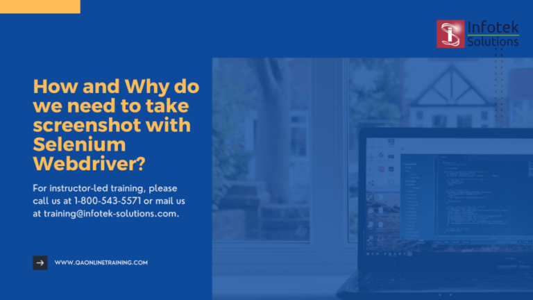 How And Why Do We Need To Take Screenshot With Selenium Webdriver Learn Qa Training